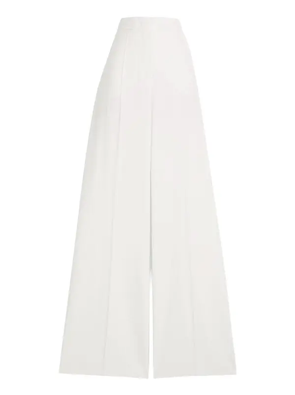 Max Mara Senna Wool-twill Wide-leg Pants - Ivory