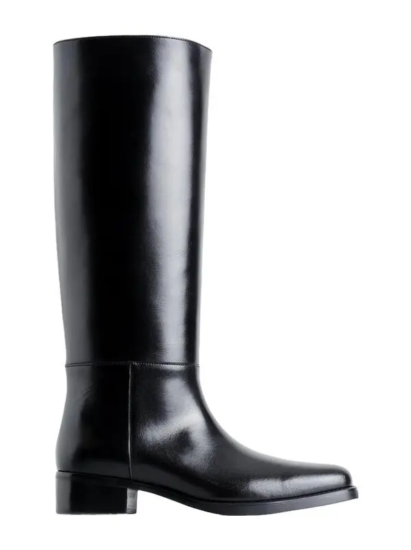 Cos Leather Knee-high Boots - Black