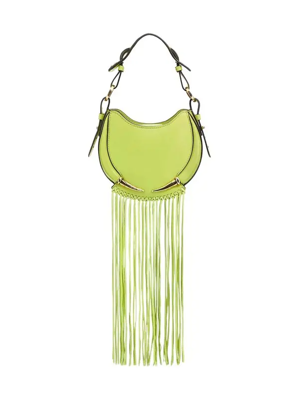 Roberto Cavalli Fringe Shoulder Bag - Green