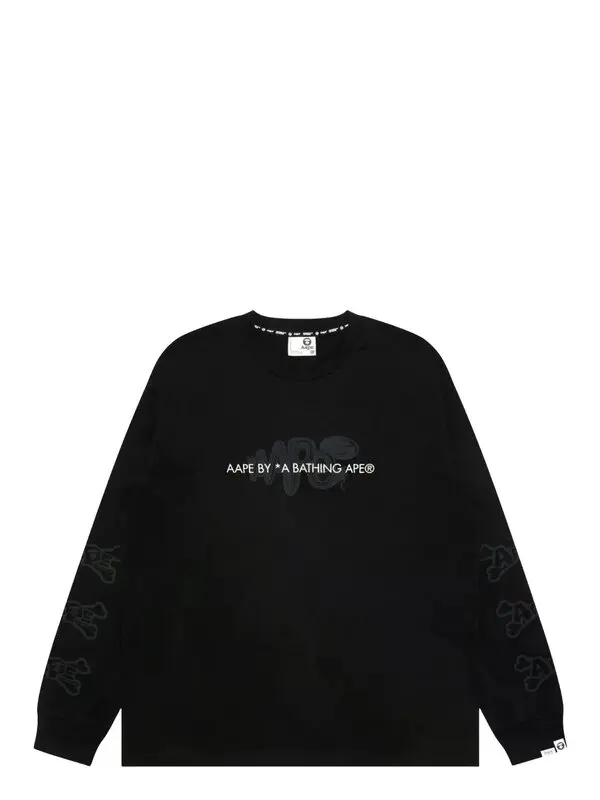 AAPE BY *A BATHING APE® Logo-detail Long-sleeve T-shirt - Black