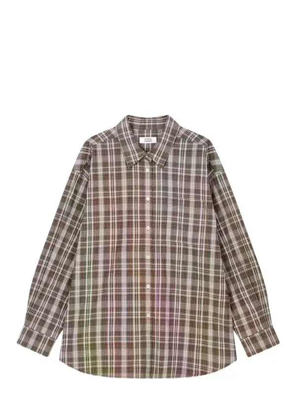 STUDIO TOMBOY Single-pocket Checked Shirt - Green