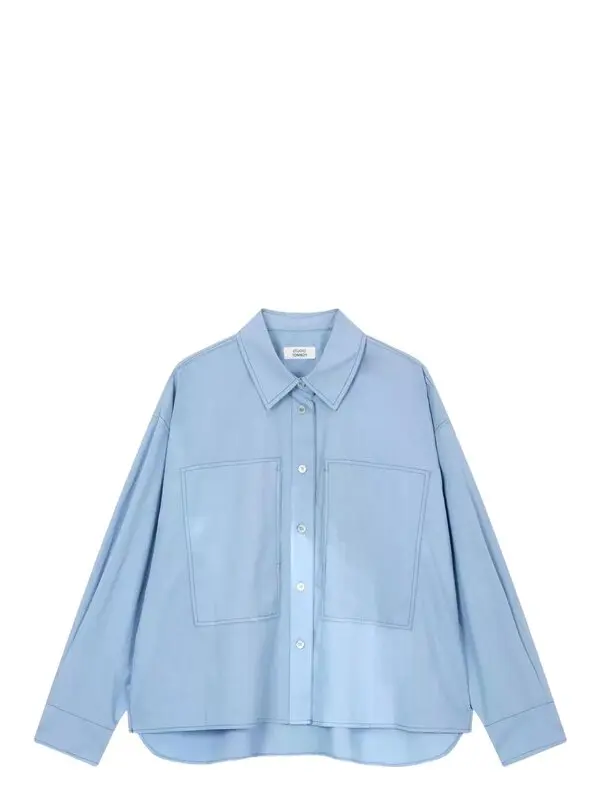 STUDIO TOMBOY Stitch-detailing Shirt - Blue