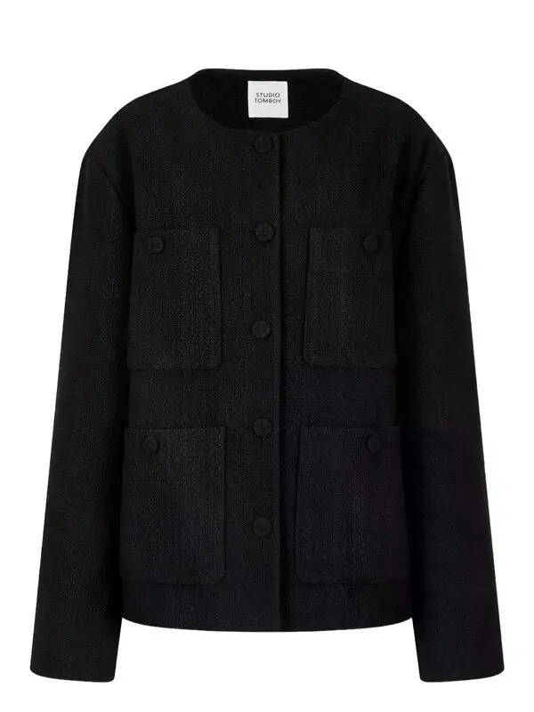 STUDIO TOMBOY Tweed Jacket - Black