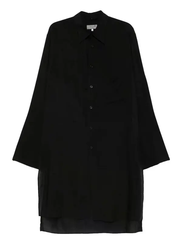 Yohji Yamamoto Asymmetric Collar Shirt - Black