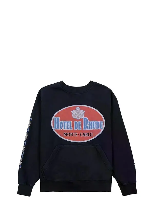 Rhude Hotel De Monte-carlo Graphic Sweatshirt - Black