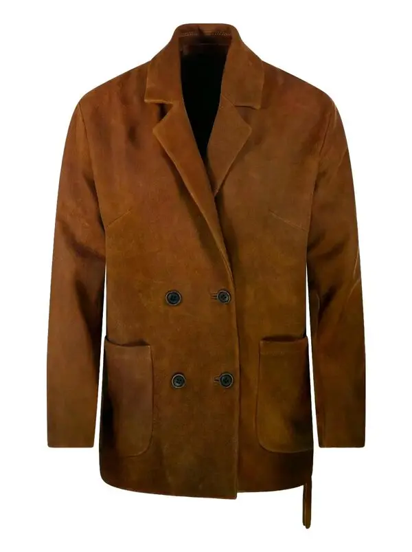 SALVATORE SANTORO Double-breasted Jacket - Brown