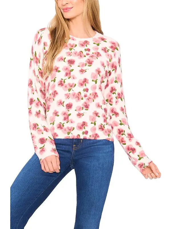 CECE DUPRAZ Floral Print Sweater - New Ivory