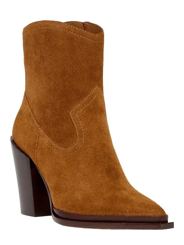 Paige Posey Suede Ankle Boots - Chocolate/brown