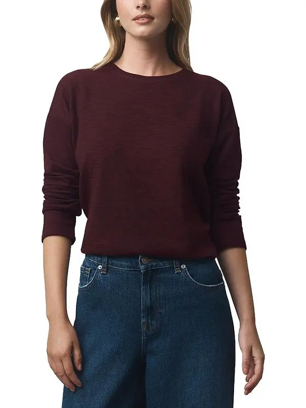Splendid Callista Long Sleeve Tee - Dark Plum