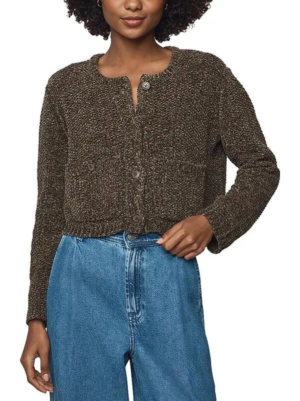Splendid Andrea Crop Cardigan - Green Spruce