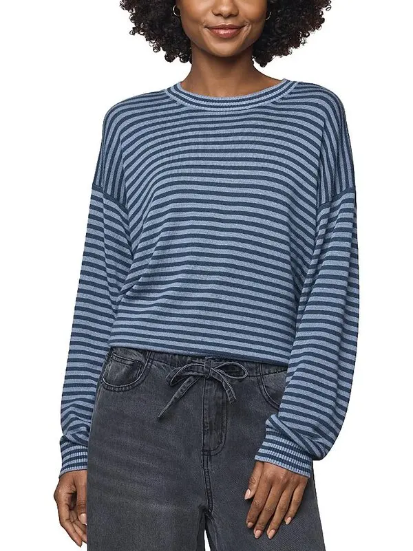 Splendid Georgie Striped Pullover Sweater - Ice Navy/blue Multi