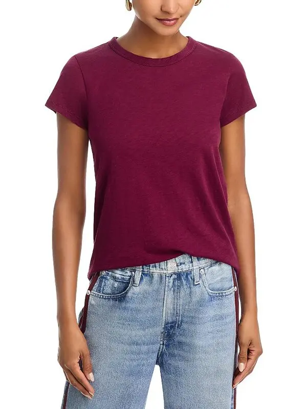 Rag & Bone The Slub Tee - Burgundy