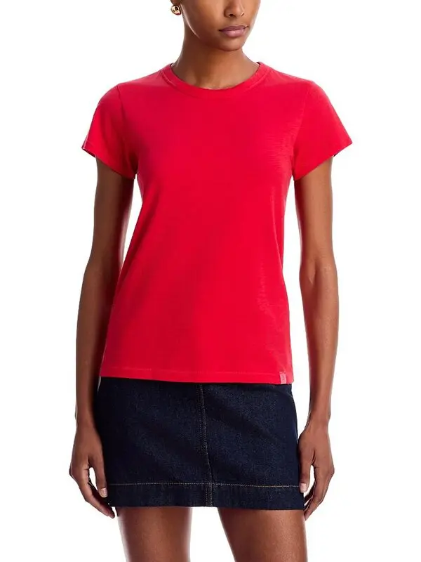 Rag & Bone Slub Cotton T-shirt - Red