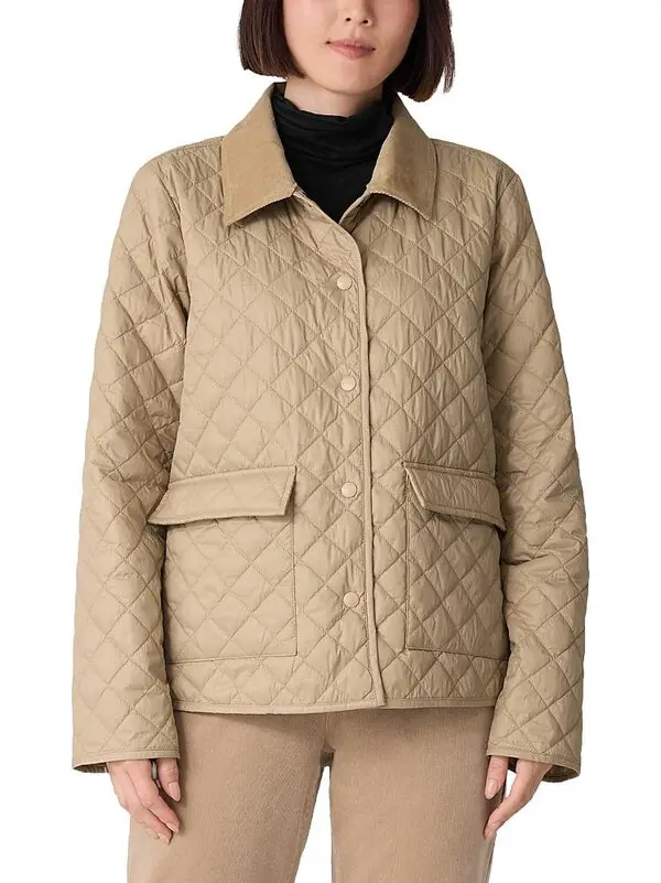 Eileen Fisher Quilted Jacket - Biscuit