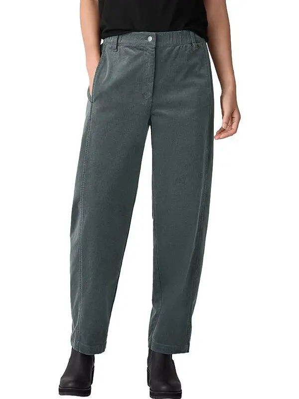 Eileen Fisher Corduroy Ankle Pants - Everglade