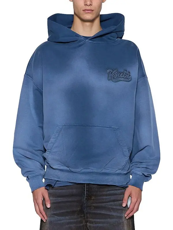 Ksubi Ace Ekcess Ink Fade Hoodie - Dark Blue