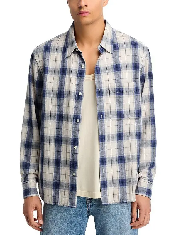 Madewell Plaid Button Down Work Shirt - Oatmeal