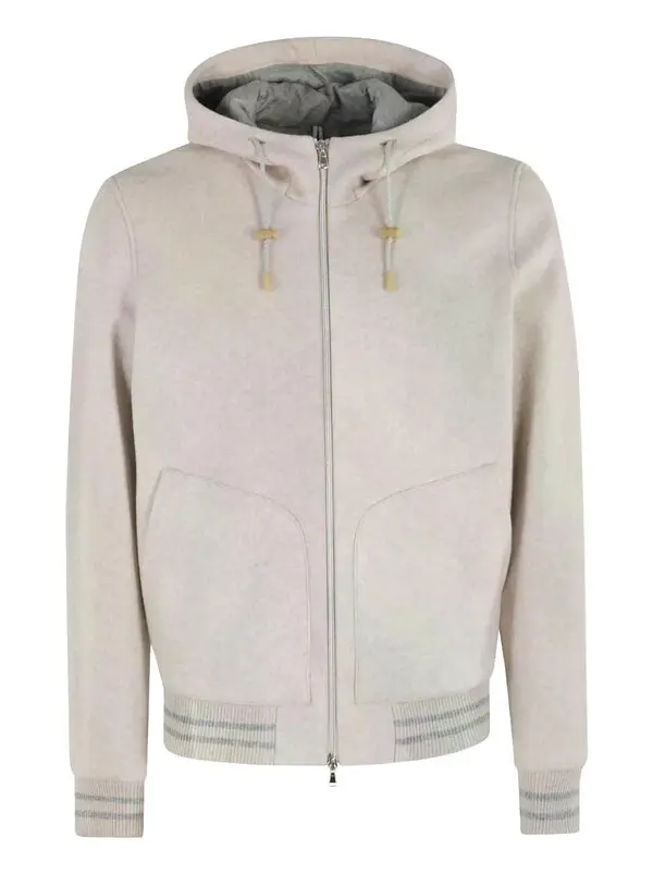 L.B.M. Hooded Wool Jacket - Neutrals