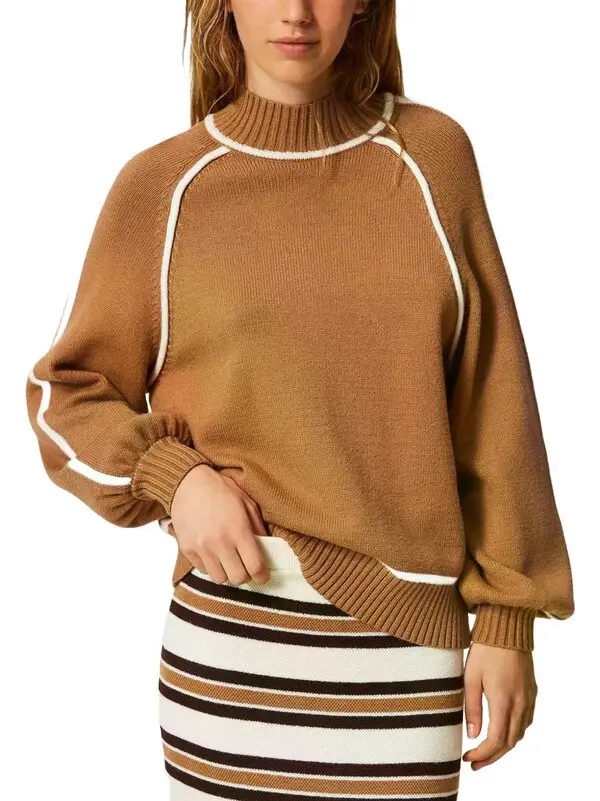 TWINSET Contrast-trim Sweater - Brown