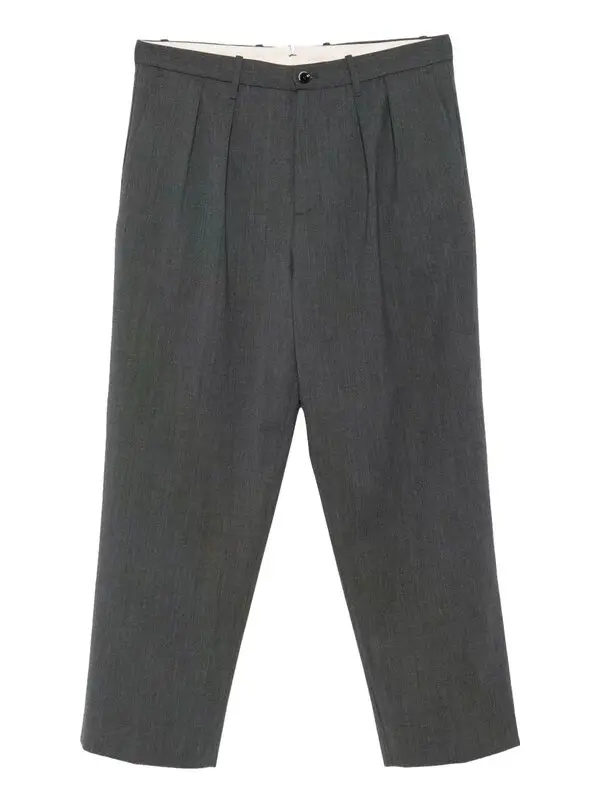NINE:INTHE:MORNING Pleated-front Trousers - Grey