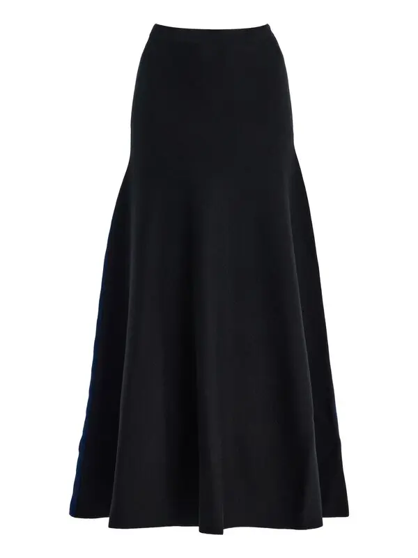 ZANKOV Zander Brushed-knit Maxi Skirt - Black