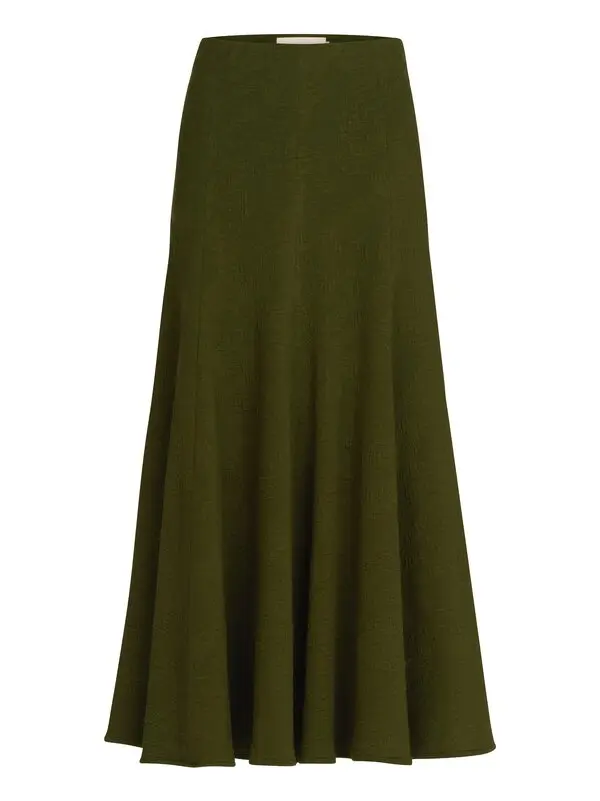 Silvia Tcherassi Gilda Jacquard-knit Midi Skirt - Green