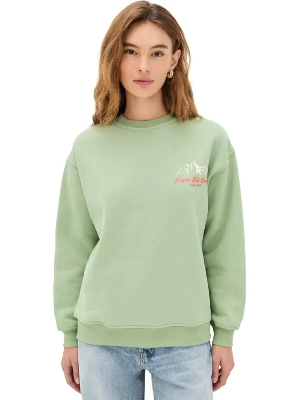 BAILEY ROSE Graphic Fleece Sweatshirt - Apple Green