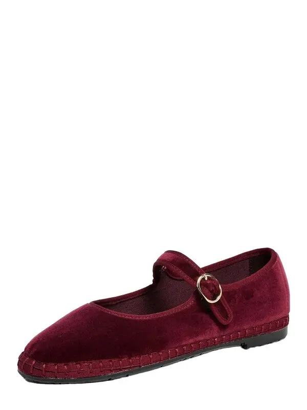 FLABELUS Velvet Mary Jane Flats - Lucrecia
