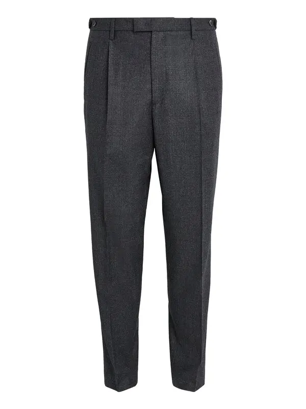 Barena Venezia Wool Pleated Trousers - Grey