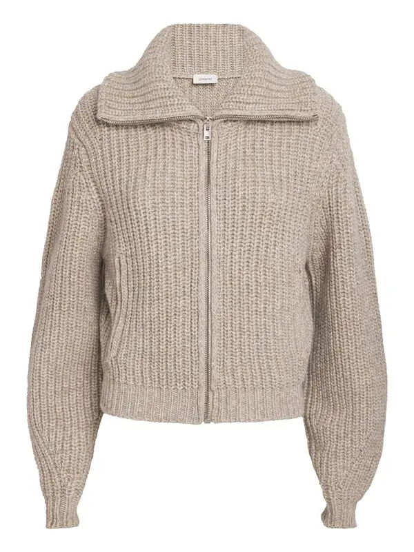 LEMAIRE Alpaca-yak Zipped Cardigan - Beige
