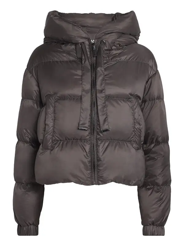Max Mara Water-repellent Cropped Puffer Jacket - Grey