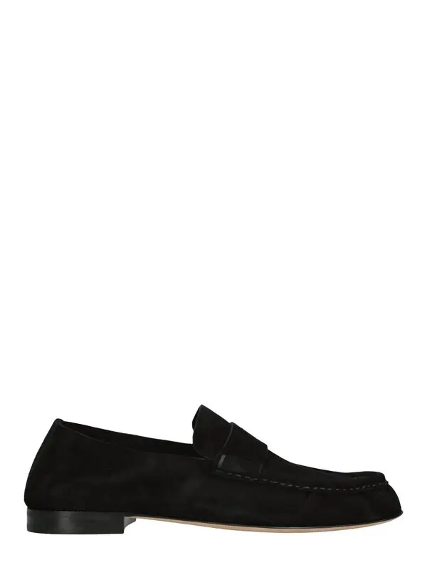 THE ROW Suede Loafers - Black