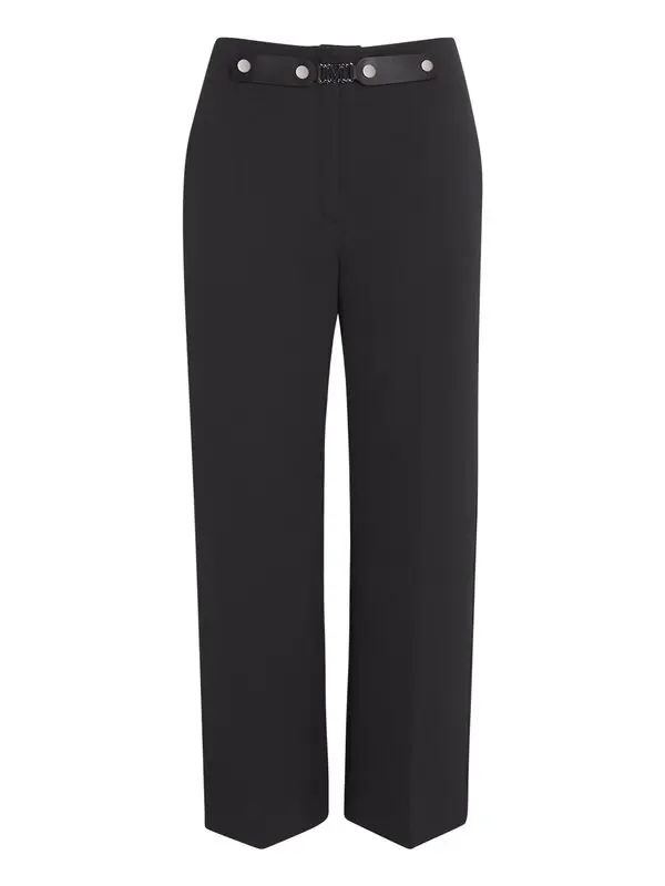 Max Mara Belt-detail Cropped Trousers - Black
