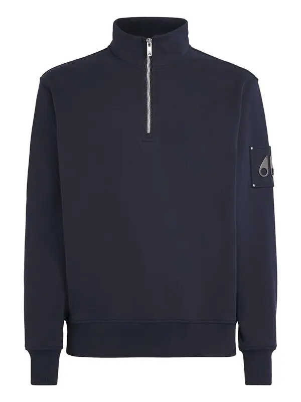 Moose Knuckles Hartsfield Quarter-zip Sweatshirt - Black