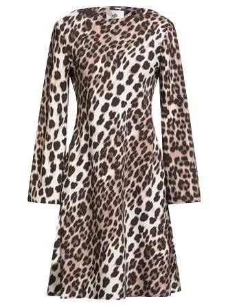 COMPAGNIA ITALIANA Leopard Print Mini Dress - Beige