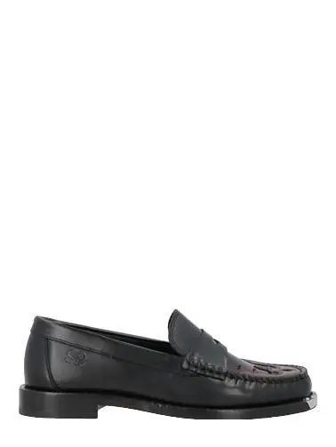 Sandro Glossed-leather Penny Loafers - Black