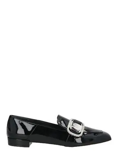 FERRAGAMO Patent Leather Loafers With Appliqués - Black