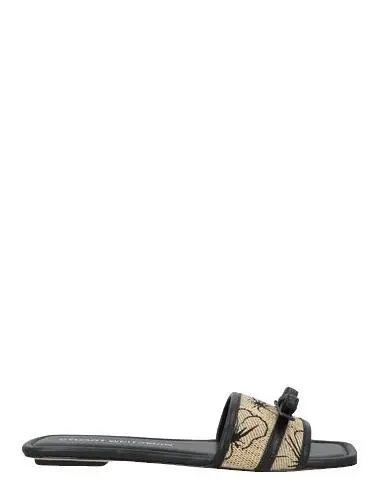 STUART WEITZMAN Floral Jacquard Slide Sandals - Beige