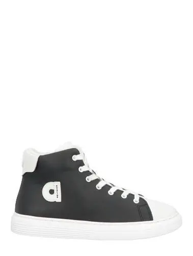 RUCOLINE Leather High-top Sneakers - Black