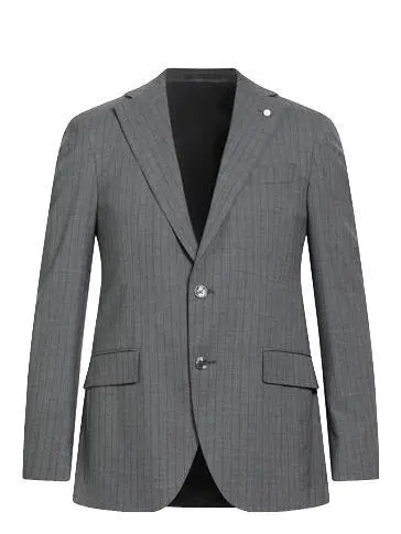 LUIGI BIANCHI MANTOVA Blazer Size Wool, Elastane - Grey