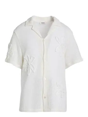 Sandro Shirt Ivory Size Polyester, Cotton - White