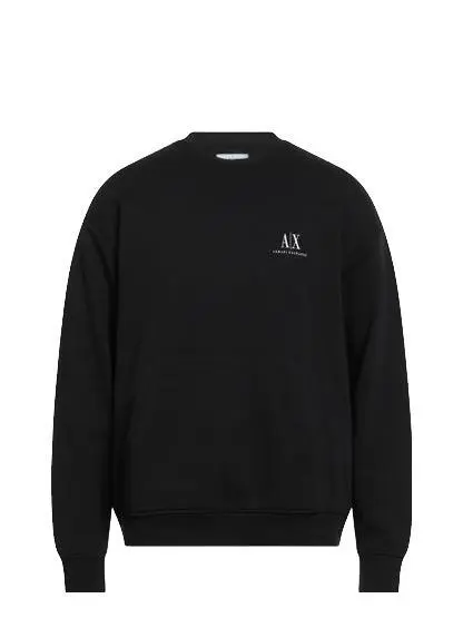 Armani Exchange Cotton-elastane Blend Sweatshirt - Black
