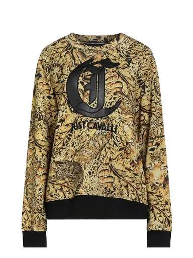 Just Cavalli Crewneck Leopard-print Sweatshirt - Yellow
