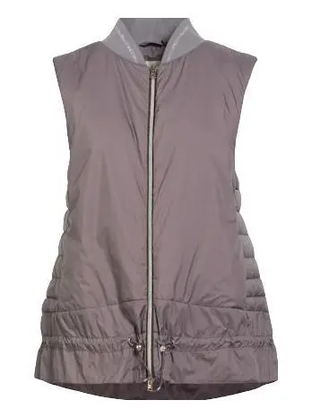 Herno Quilted Vest With Knitted Trims - Grey