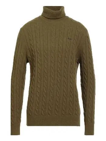 ARMATA DI MARE Turtleneck Lambswool-nylon Knit Sweater - Green