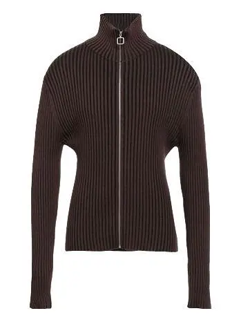 Sandro Striped Knit Cardigan - Brown