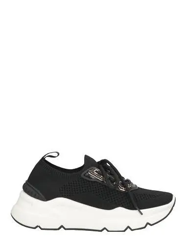 EMANUÉLLE VEE Textile Fiber Sneakers - Black