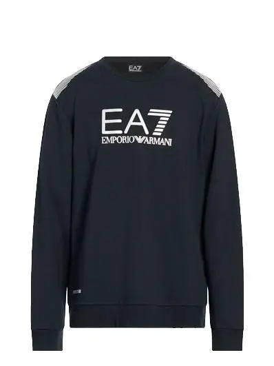 EA7 Cotton, Polyester, And Elastane Sweatshirt - Blue