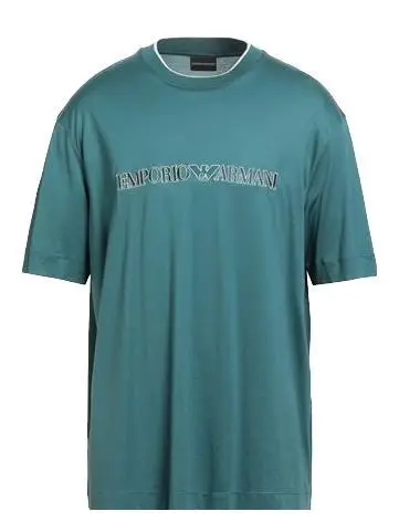 Emporio Armani T-shirt Deep Teal Size Lyocell, Cotton - Green