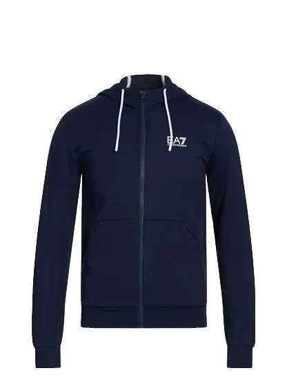 EA7 Cotton-elastane Blend Sweatshirt - Navy